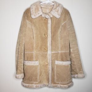 Sears | Jackets & Coats | Vintage Suede Shearling Coat | Poshmark
